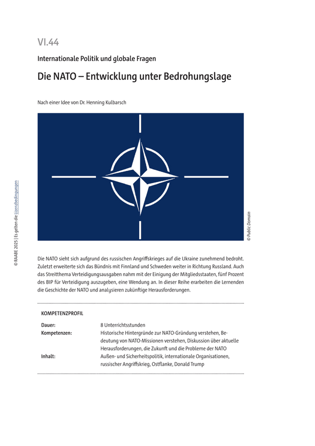 Die NATO Entwicklung unter Bedrohungslage