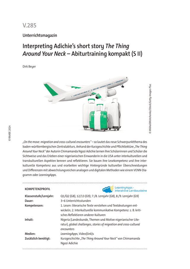 Interpreting Adichie’s short story The Thing Around Your Neck ...