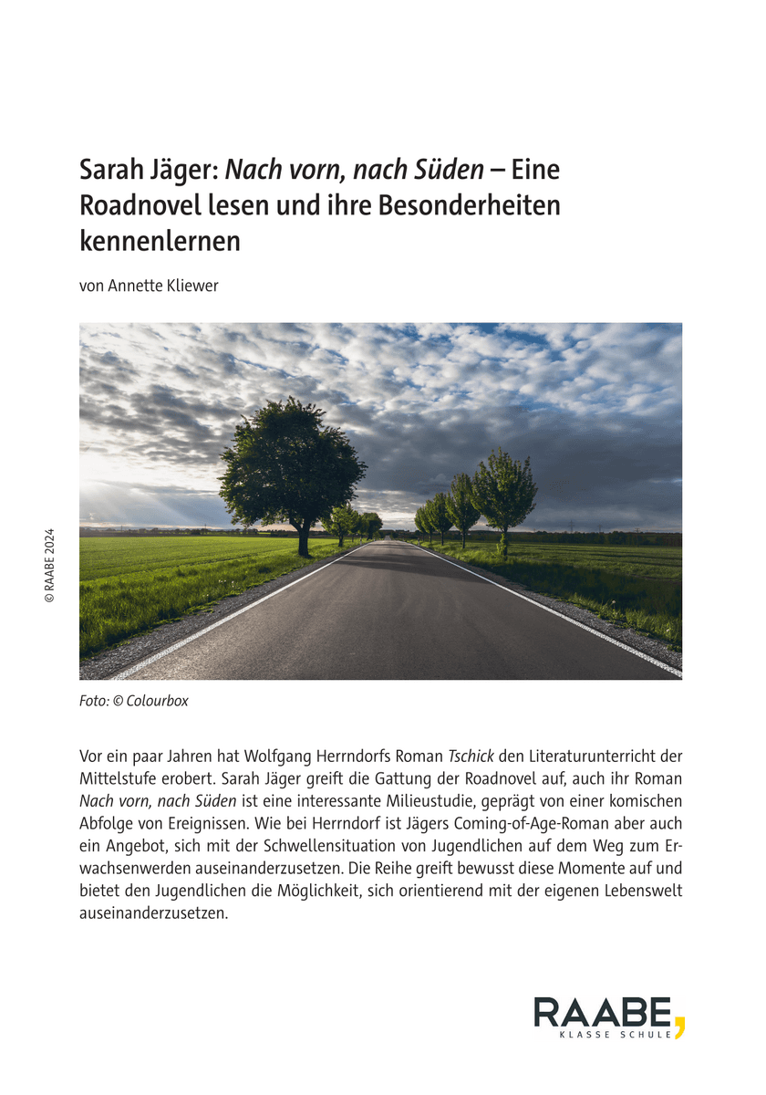 Sarah Jäger: "Nach vorn, nach Süden" Eine Roadnovel lesen und ihre ...