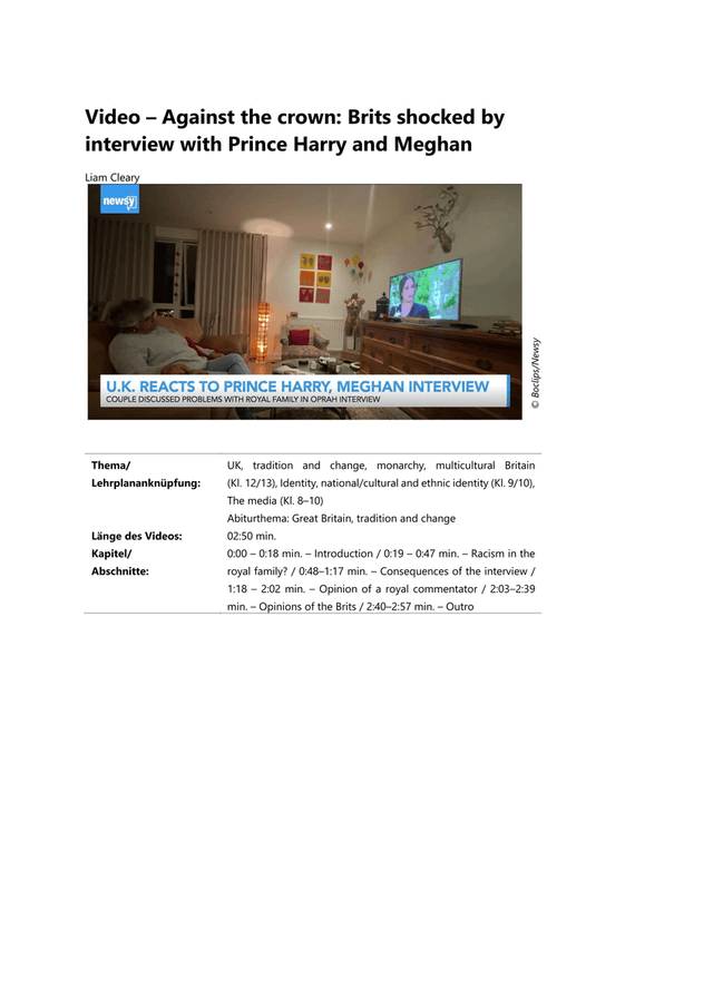 Video – Against the crown: Brits shocked by interview with Prince Harry ...