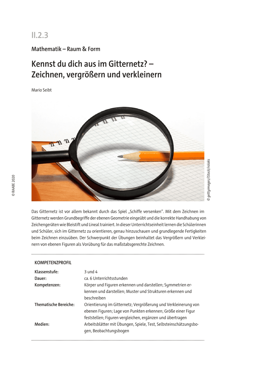 Kennst du dich aus im Gitternetz? Zeichnen, vergrößern und verkleinern