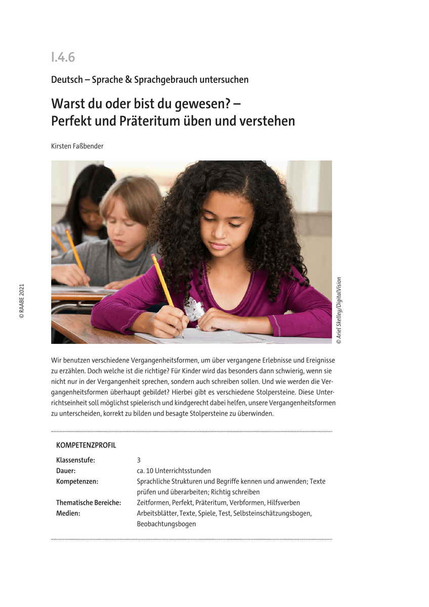 Warst du oder bist du gewesen? Perfekt und Präteritum üben und verstehen