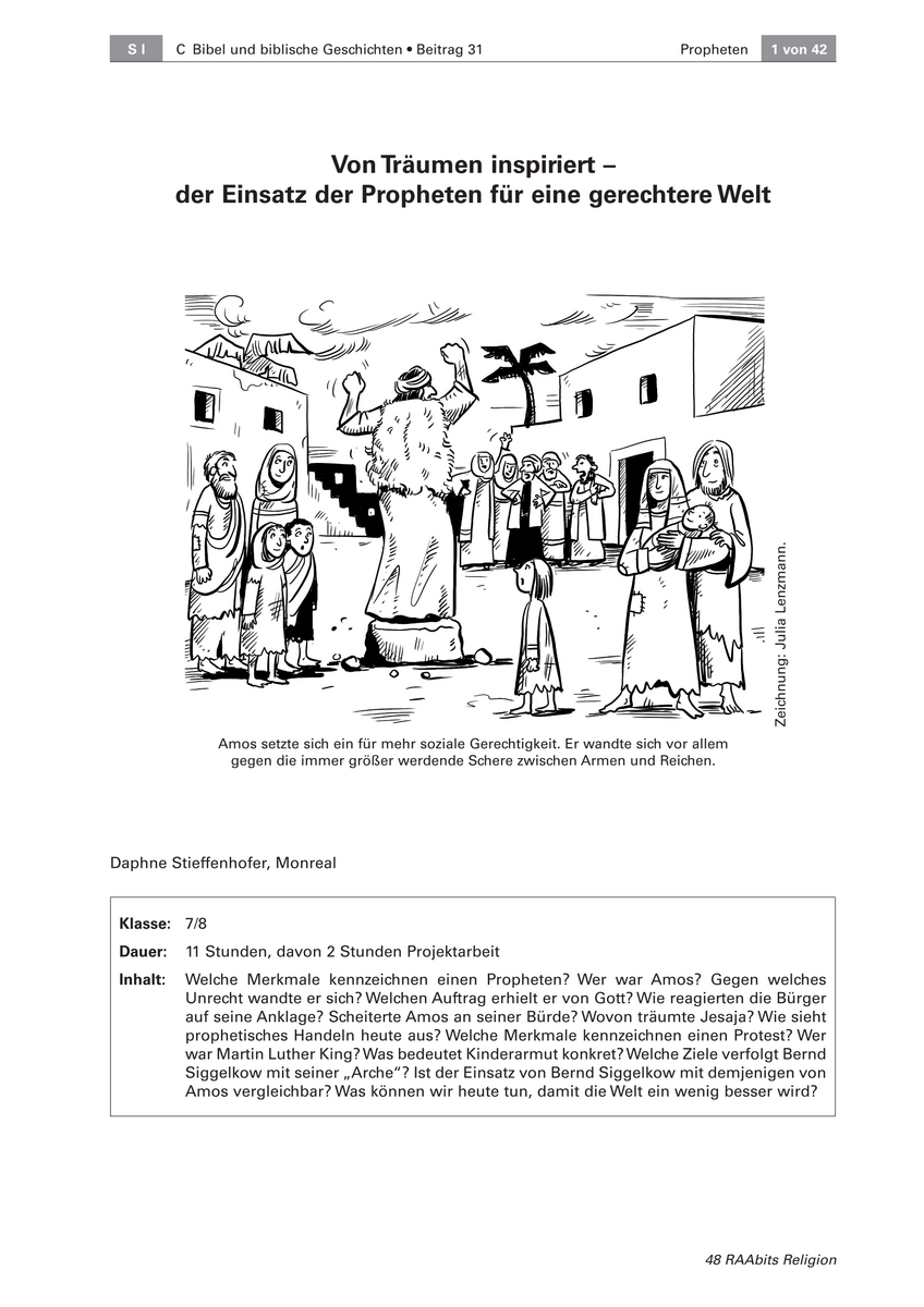 Von Träumen inspiriert Der Einsatz der Propheten für eine gerechtere Welt