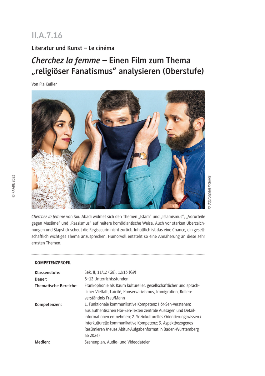 Eine Filmanalyse zum Thema religiöser Fanatismus Cherchez la femme