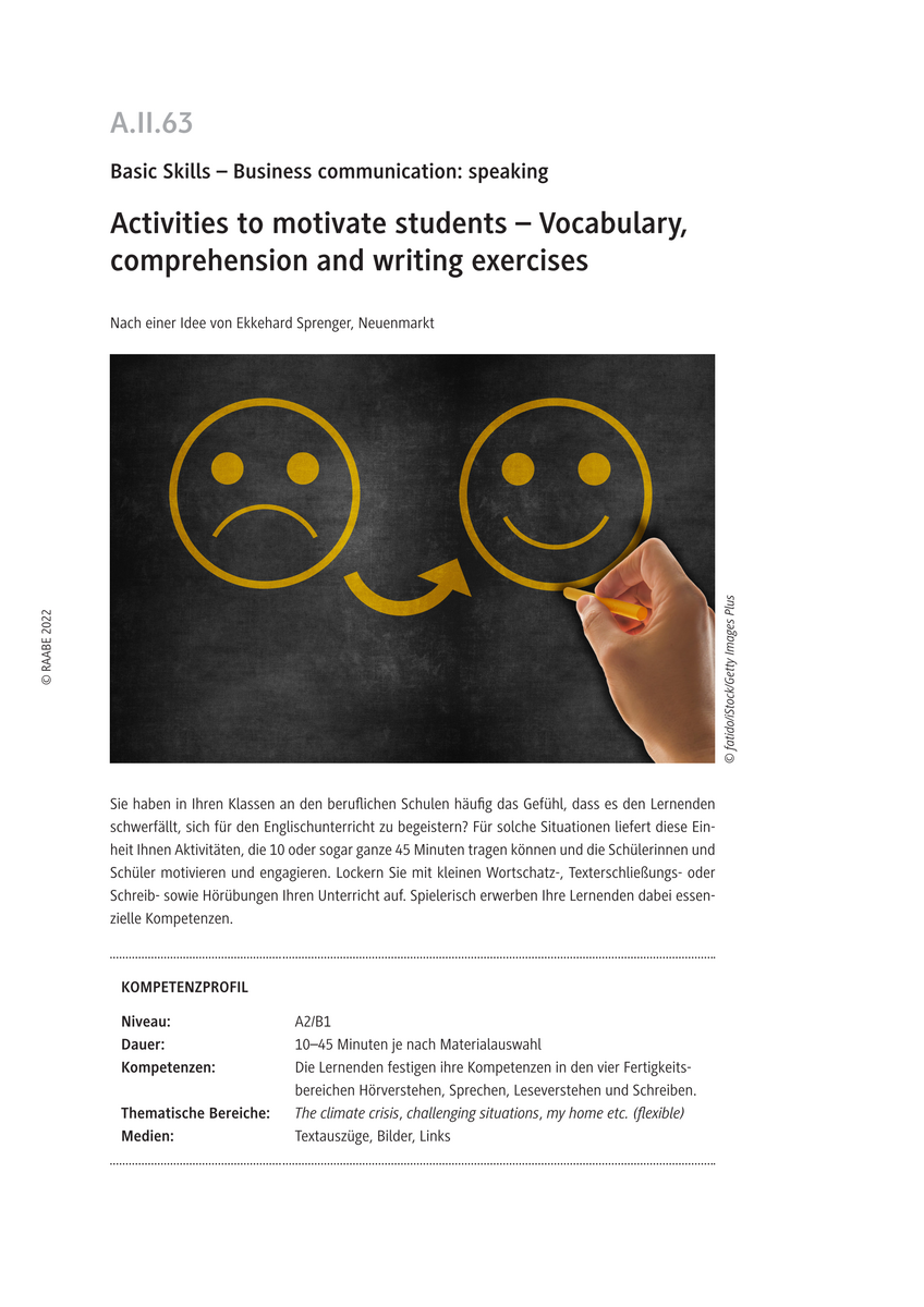 Activities to motivate students Vocabulary, comprehension and writing ...