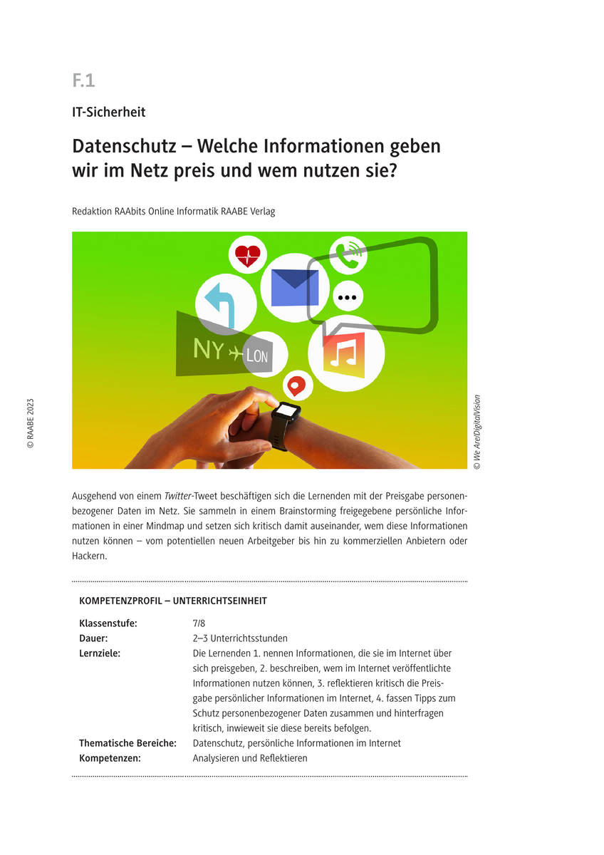 Datenschutz Welche Informationen geben wir im Netz preis und wem nutzen ...
