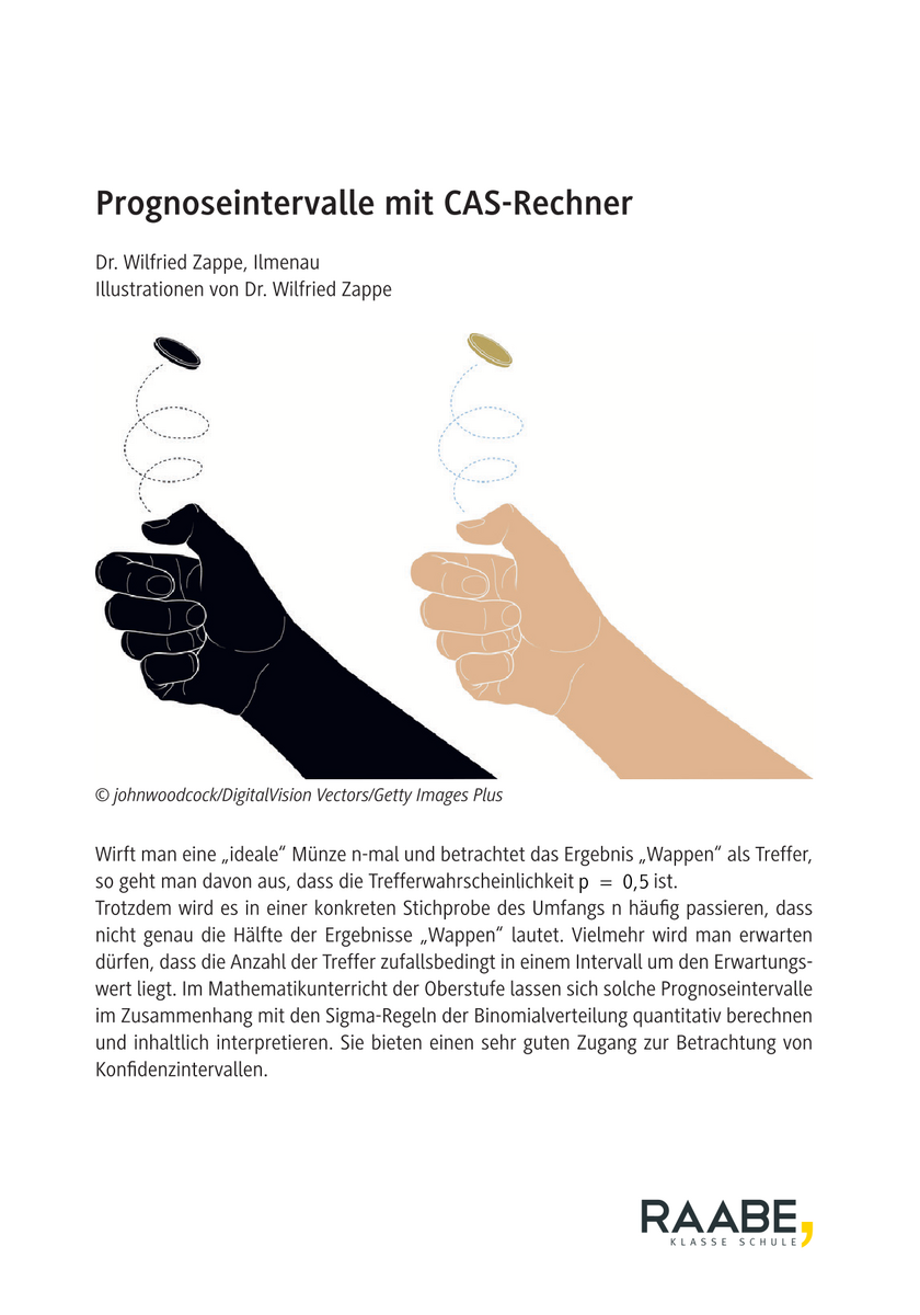 Prognoseintervalle mit CAS-Rechner Absolute Häufigkeiten und Sigma-Regeln