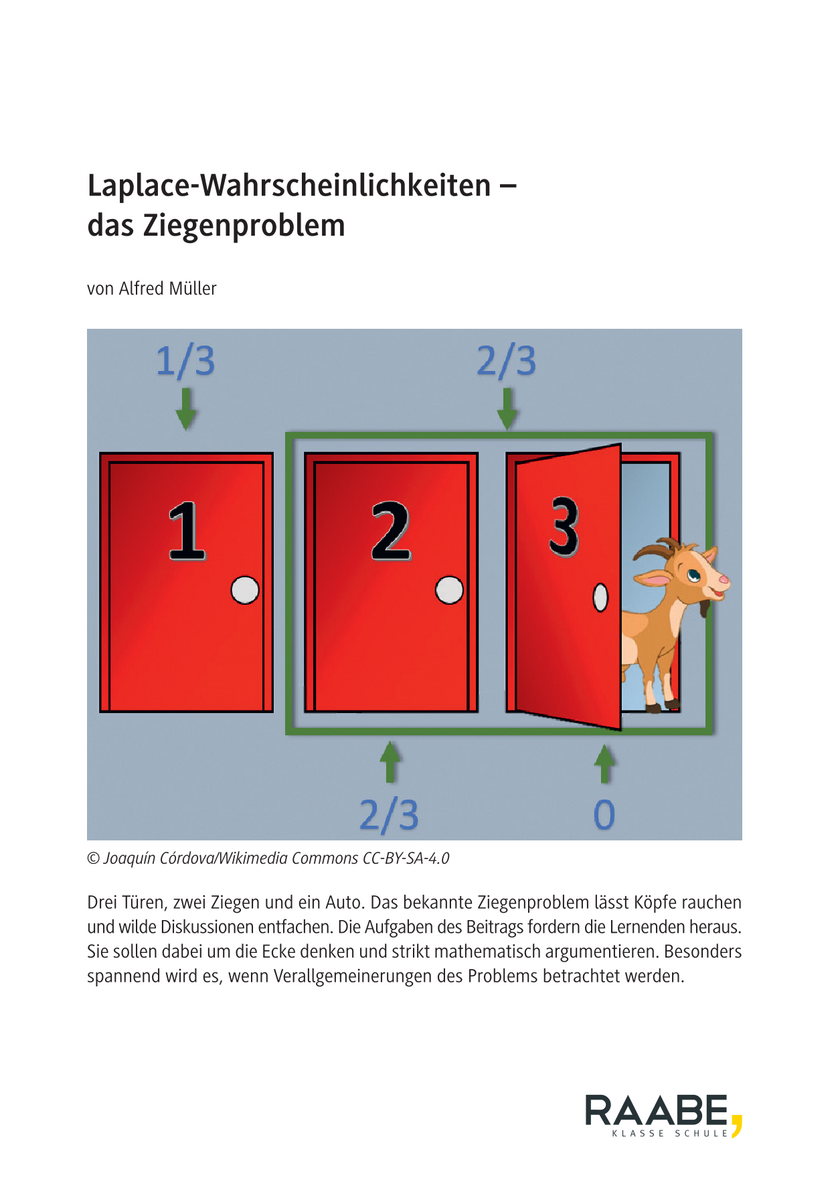 Laplace-Wahrscheinlichkeiten Das Ziegenproblem