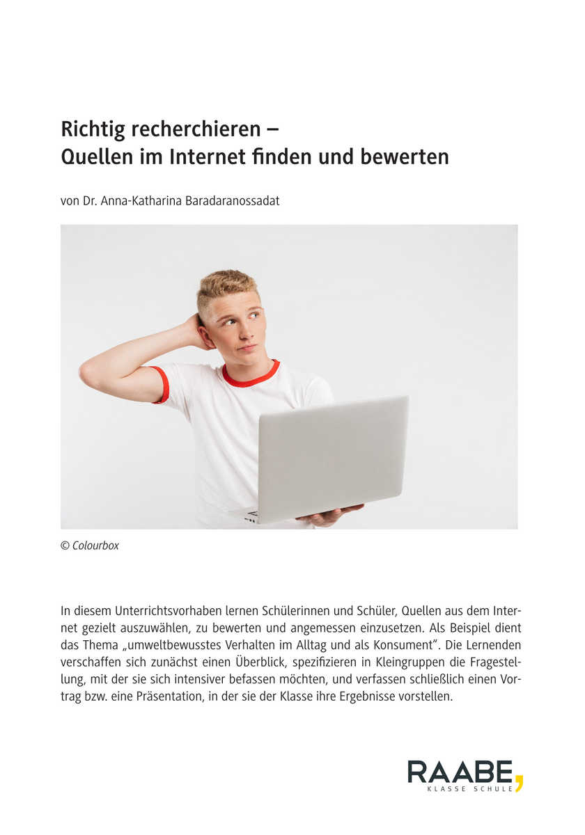 Richtig recherchieren Quellen im Internet finden und bewerten