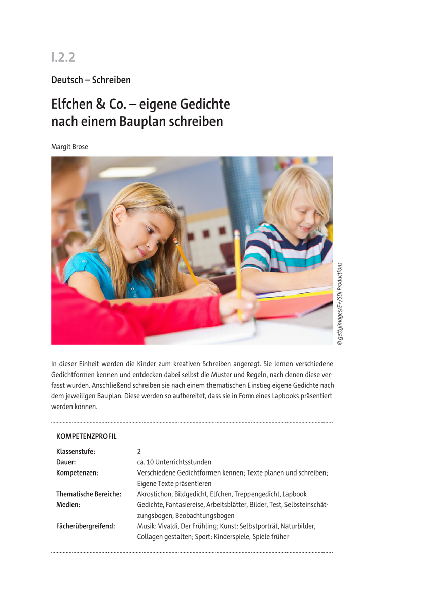 Elfchen & Co. Eigene Gedichte nach einem Bauplan schreiben
